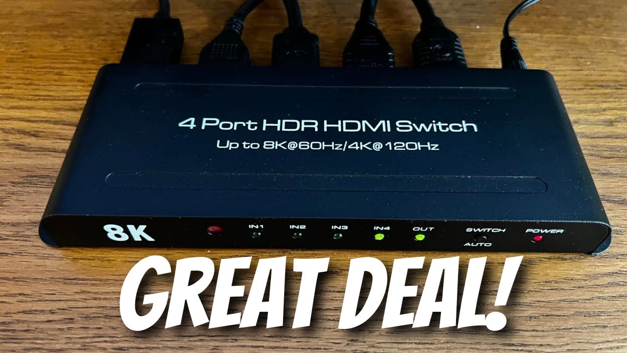 4k HDMI Splitter 4 Input 1 Output with Auto Switching! - YouTube