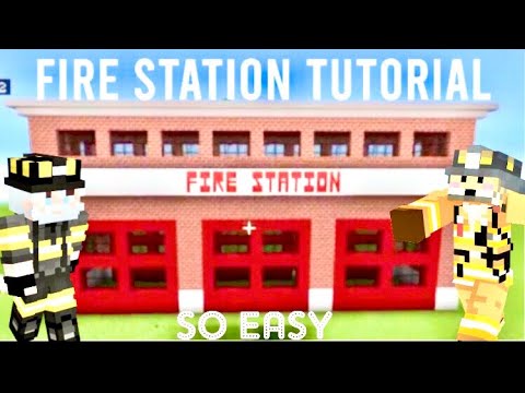 Minecraft Tutorial: How To Make A Fire Station (Simple) - YouTube