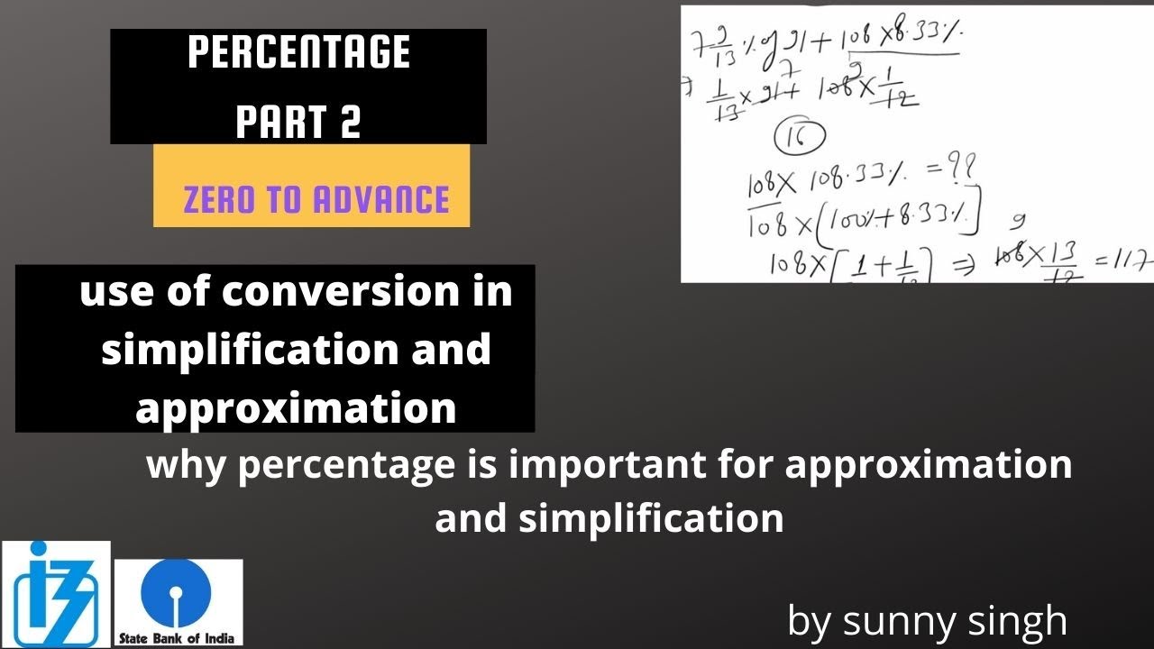 percentage!! part 2!! percentage based simplification!! banking!! ssc ...