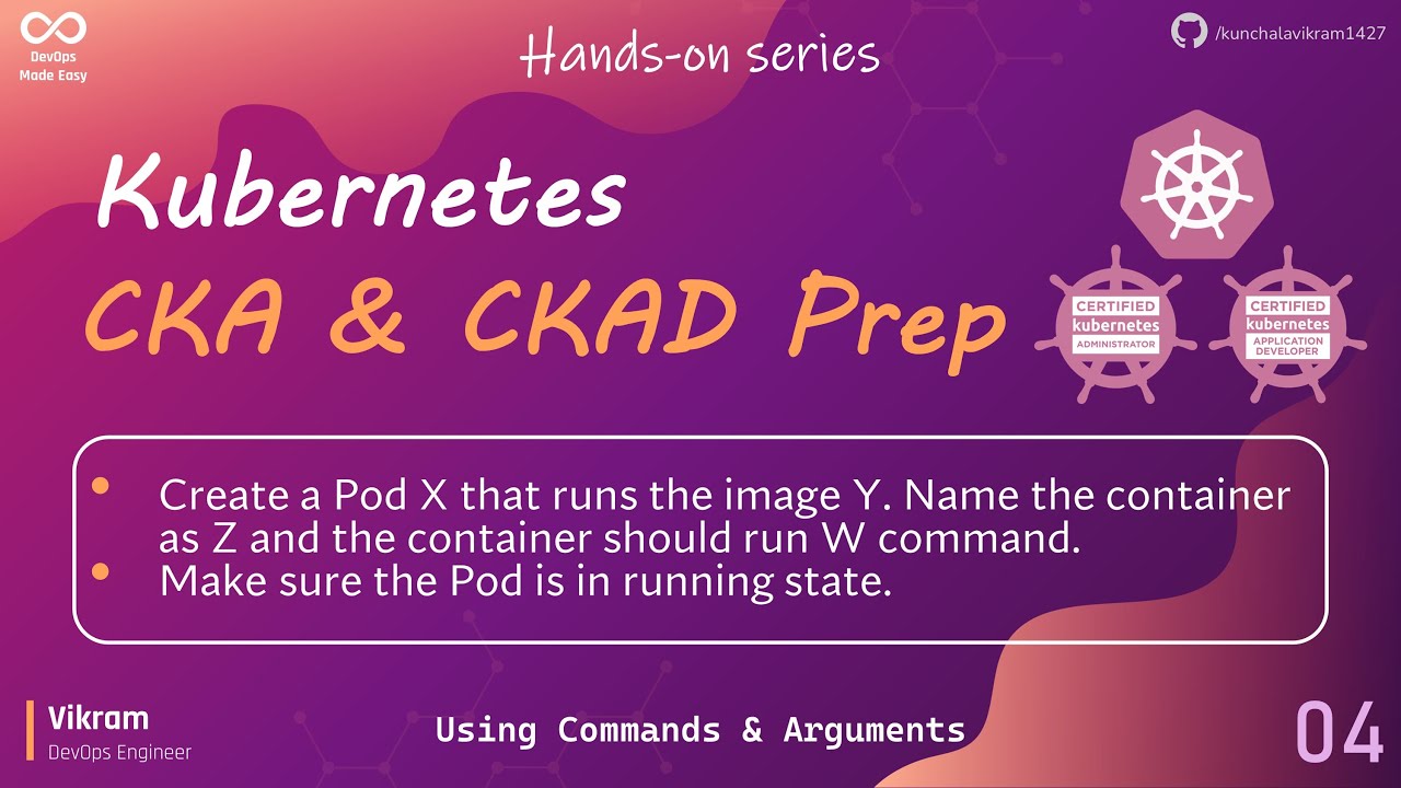 Cka Ckad Certification Prep 04 Run A Command Inside A Container Youtube