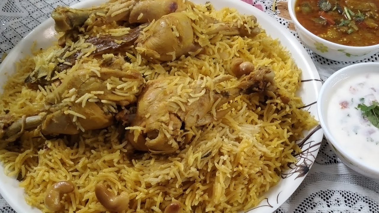 Chicken Dum Biryani Manjula's style / Chicken Dum Biryani / Chilli and ...