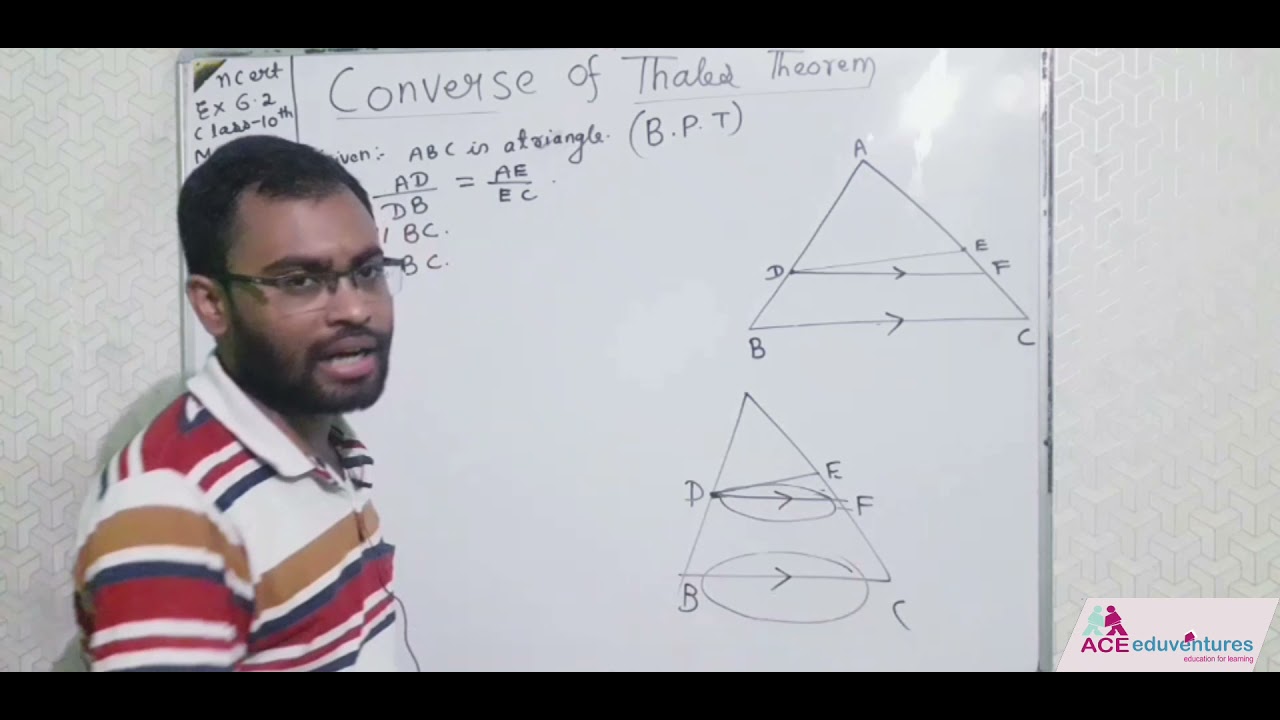 Class 10 : Triangle | Converse of Thales Theorem - YouTube