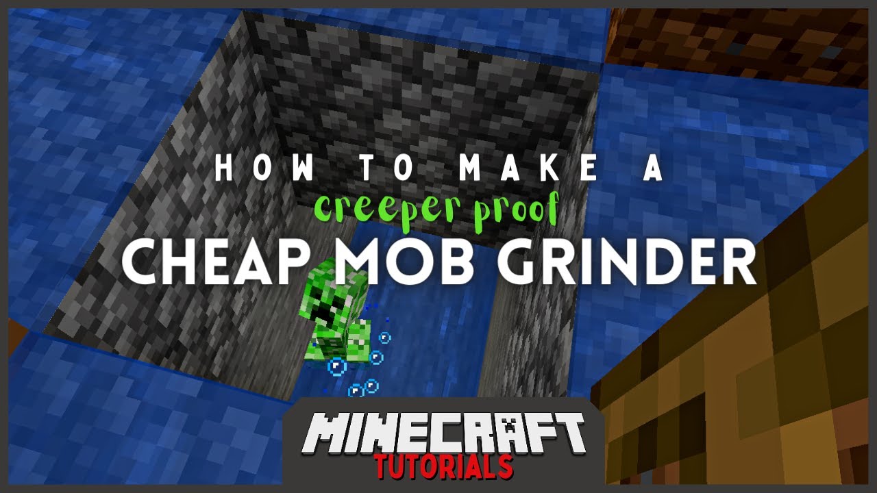 Minecraft Tutorial - How to make a CHEAP MOB GRINDER - YouTube