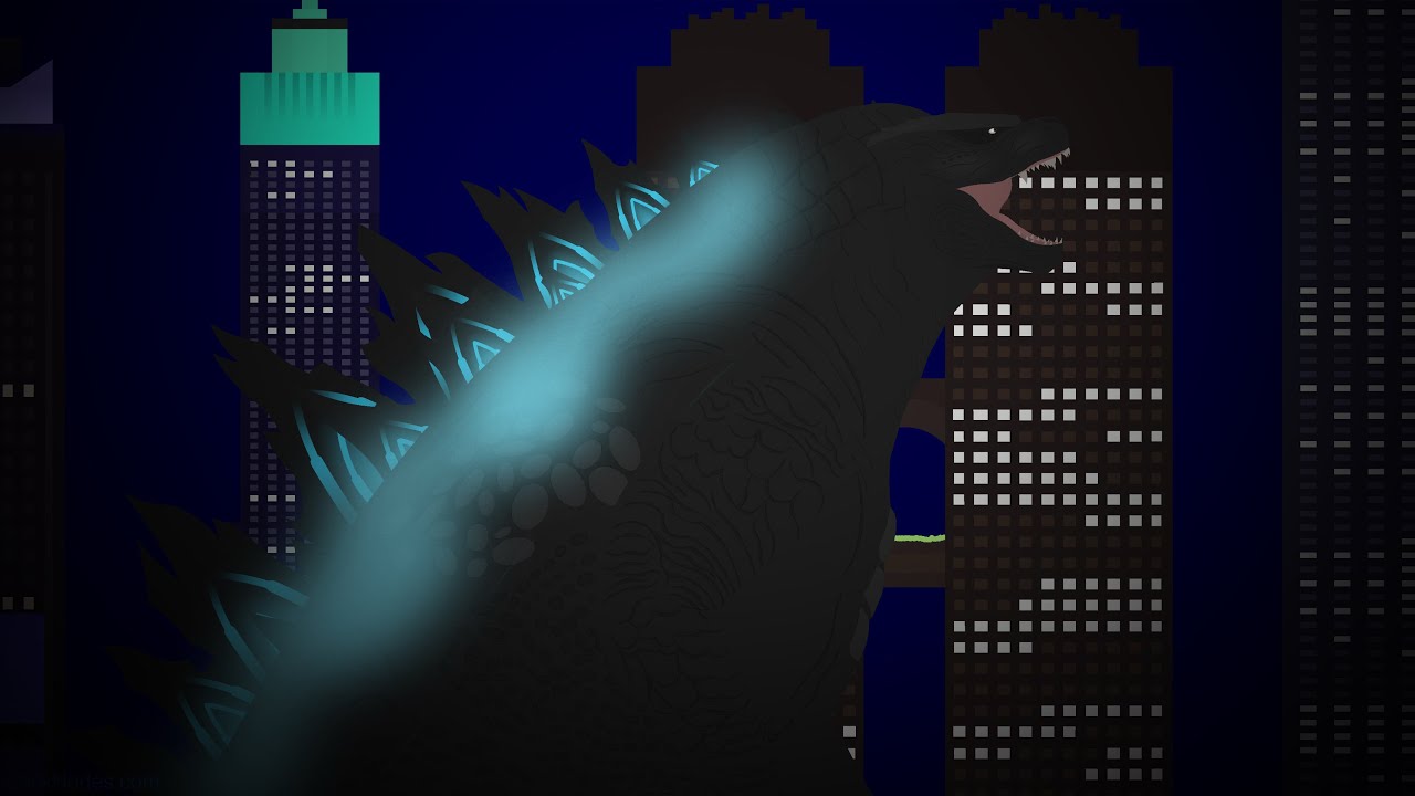 Godzilla 2014 walk test (fan animation) - YouTube