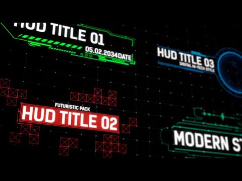 HUD Titles DaVinci Resolve Templates - YouTube