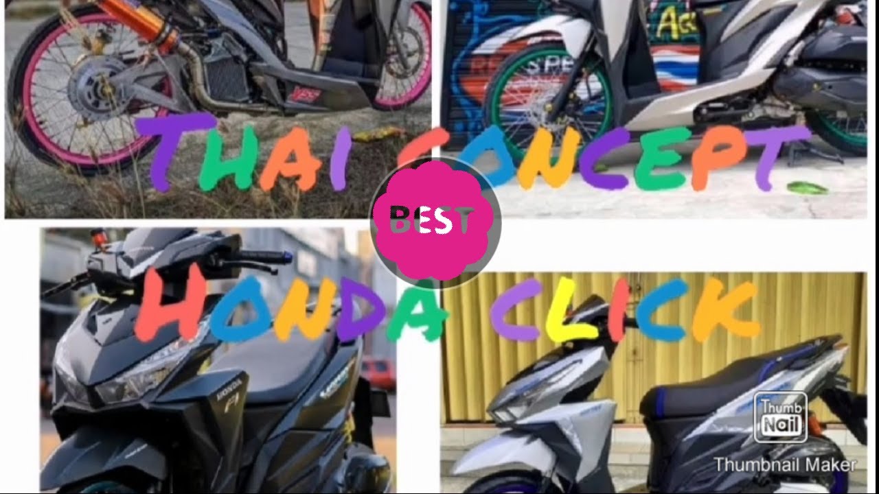 #THAITIE MOTO VLOG # THAICONCEPT. THAILOOK HONDA CLICK 125 👍😎 - YouTube