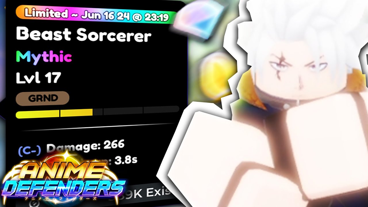 New *BEAST SORCERER* Mythic Unit + Showcase I Anime Defenders - YouTube