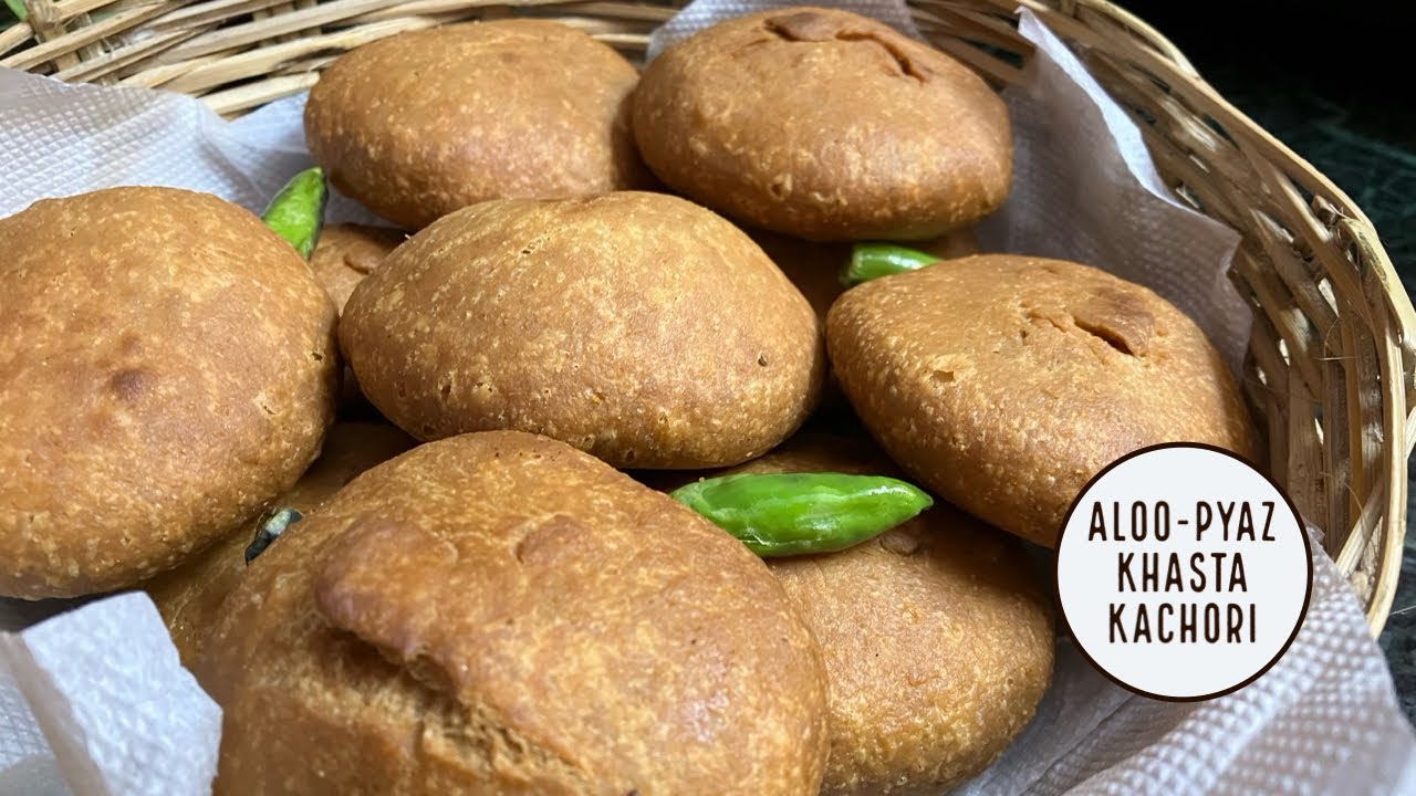 Aloo Pyaz Wali Khasta Kachori Detailed Recipe | Wheat Flour Khasta ...