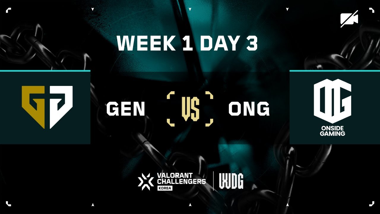 GEN vs ONG | 1주차 3일 | 2025 WDG 발로란트 챌린저스 코리아 스플릿 3 - YouTube