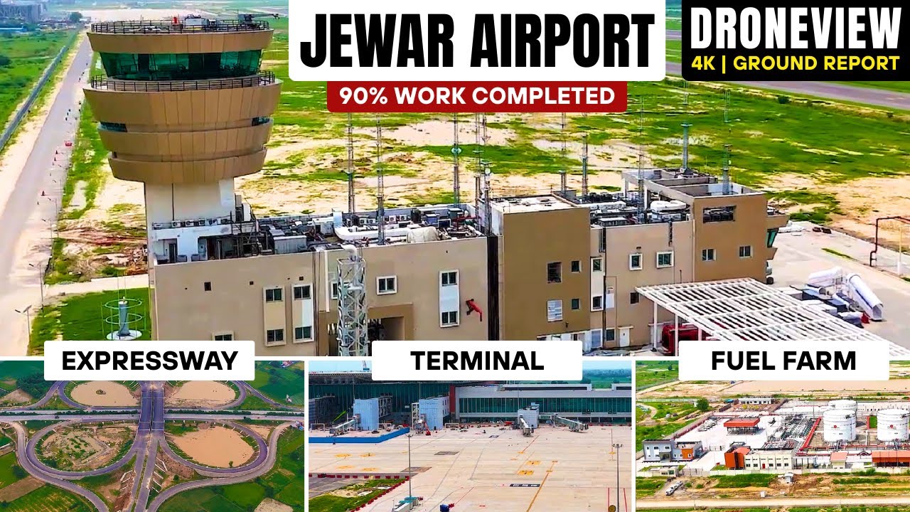 Jewar International Airport ️| Terminal, Expressway, Fuel Farm | 90% ...