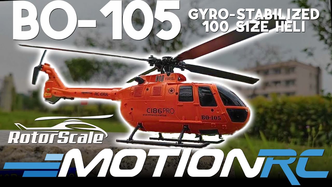RotorScale BO-105 100 Size Gyro-Stabilized Helicopter | Motion RC - YouTube