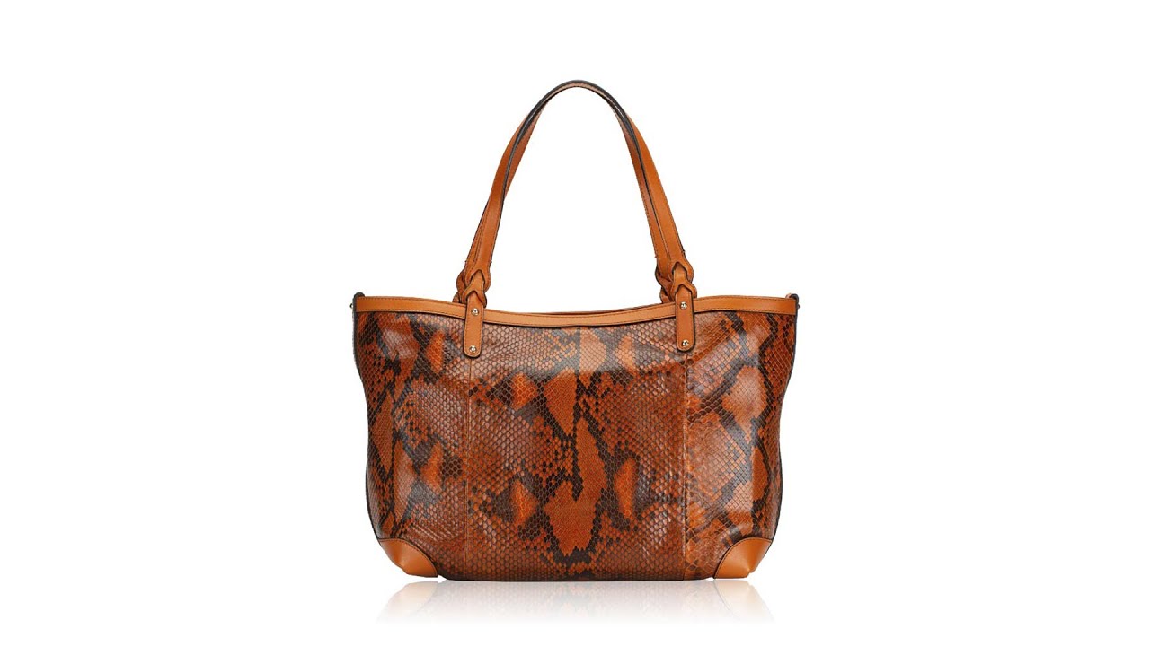 Gucci Python Medium Craft Tote Orange - YouTube