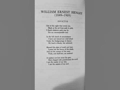 Invictus, by William Ernest Henley - YouTube