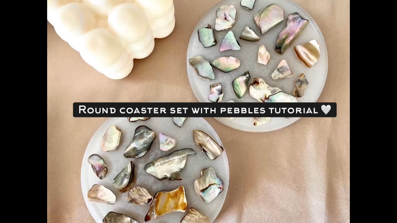 Resin Coaster Set With Pebbles - YouTube