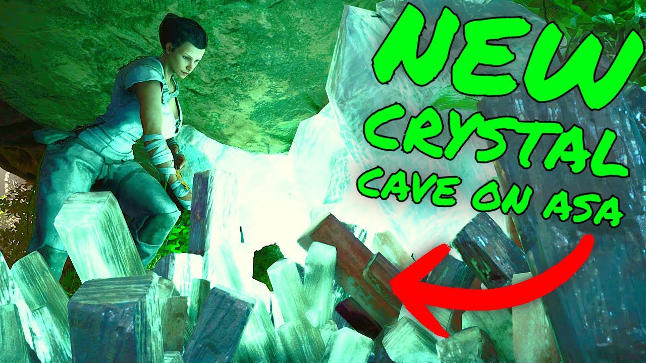 NEW CRYSTAL CAVE on THE ISLAND in Ark Survival Ascended! 2000 or more ...