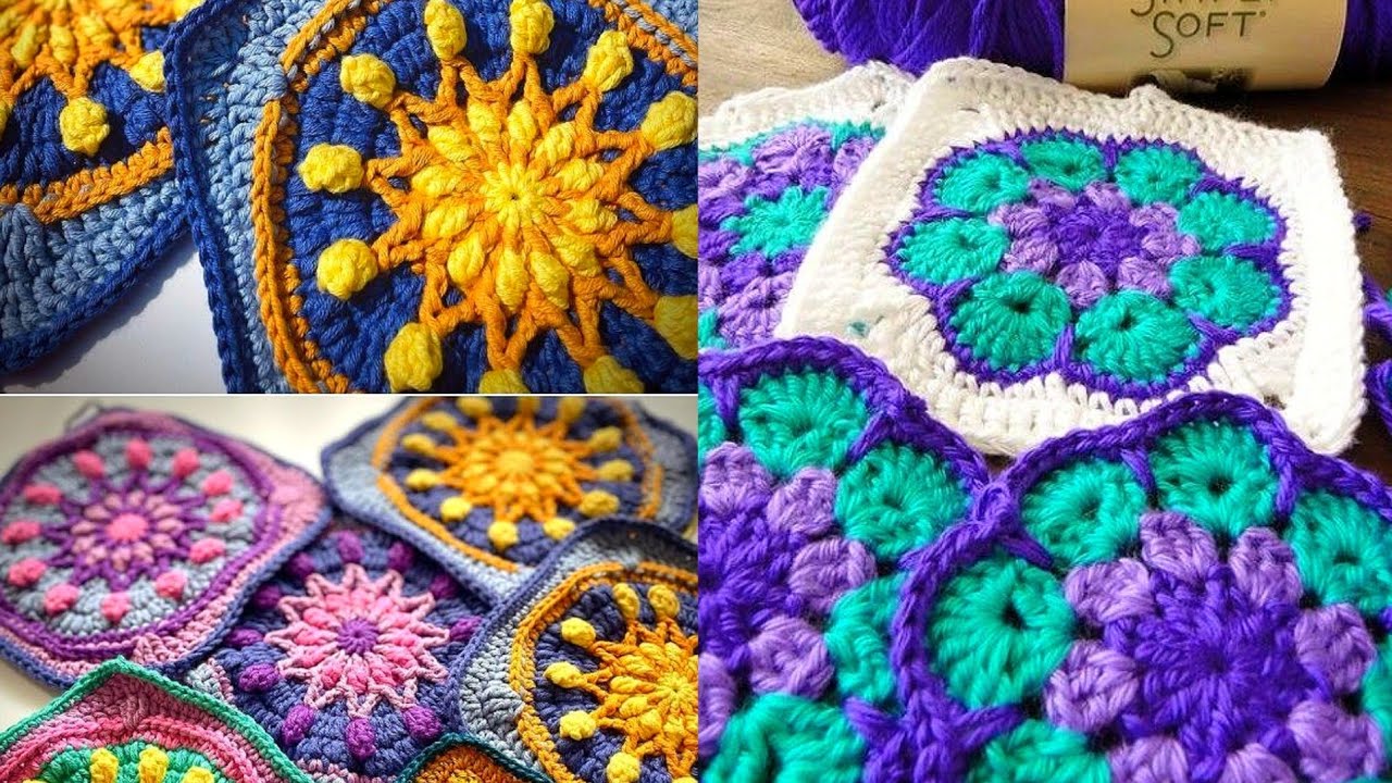 Fantastic and Creatieve Free Crochet Motif patterns Solid Color Eassy ...