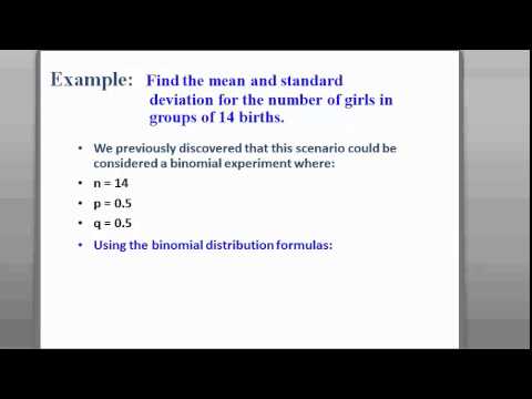 Binomial Distribution: Mean, Variance, and Standard Deviation - YouTube