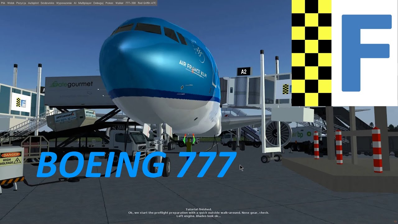 FlightGear 2020 (22) | Boeing 777 (część 1/4) | Przywitanie z samolotem ...