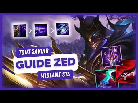 GUIDE ZED MID FR - TOUT SAVOIR ET CARRY EN SAISON 13 (combos, tierlist matchups, tips..) - YouTube