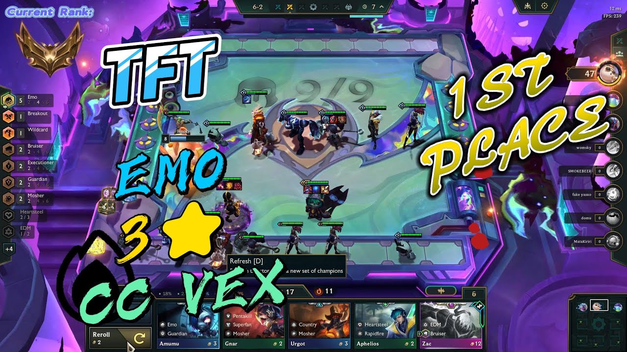 TFT 1ST PLACE EMO 3 ⭐ VEX GOGOGO | Hinoki - YouTube