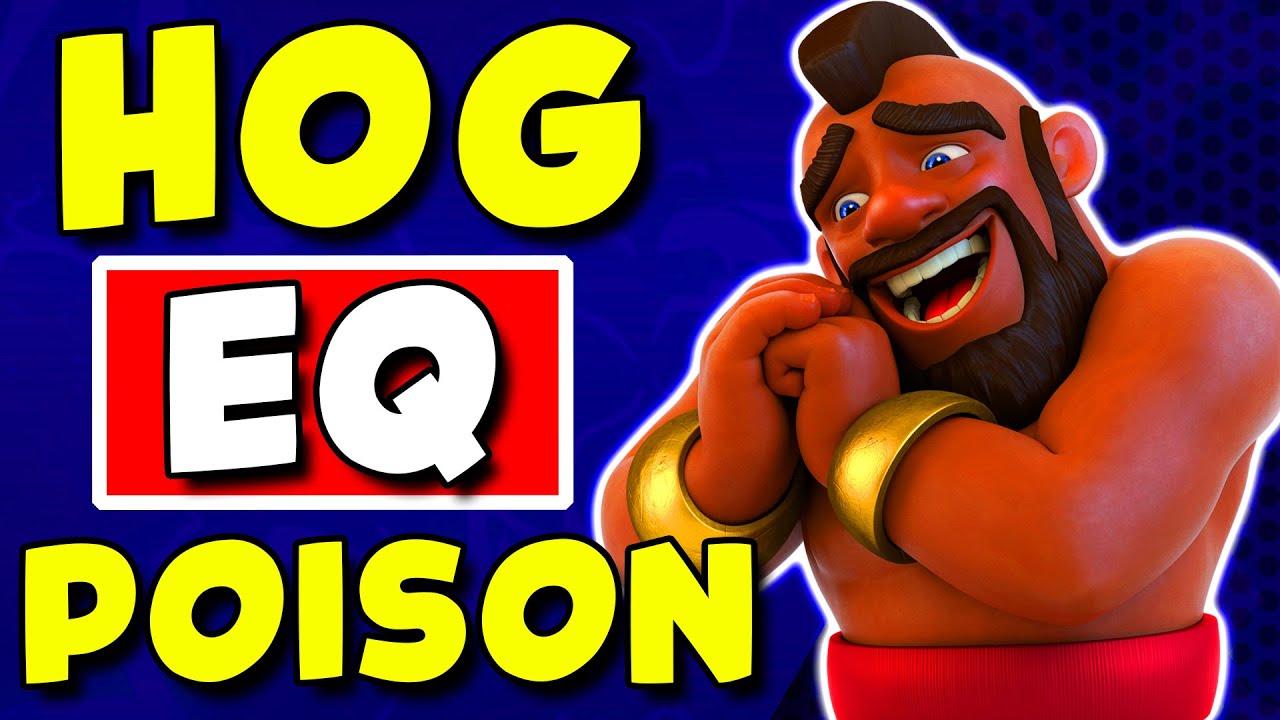 Hog Rider Earthquake Poison deck - Clash Royale - YouTube