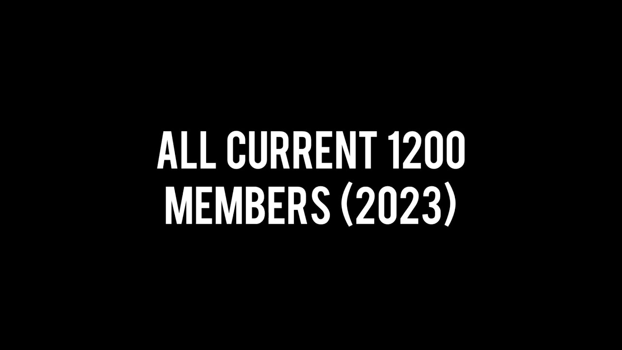 All Active 1200 Members (2023) - YouTube