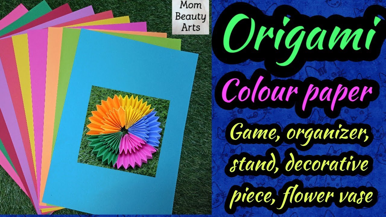 Origami colour paper crafts/multipurpose paper craft/Mom beauty arts ...