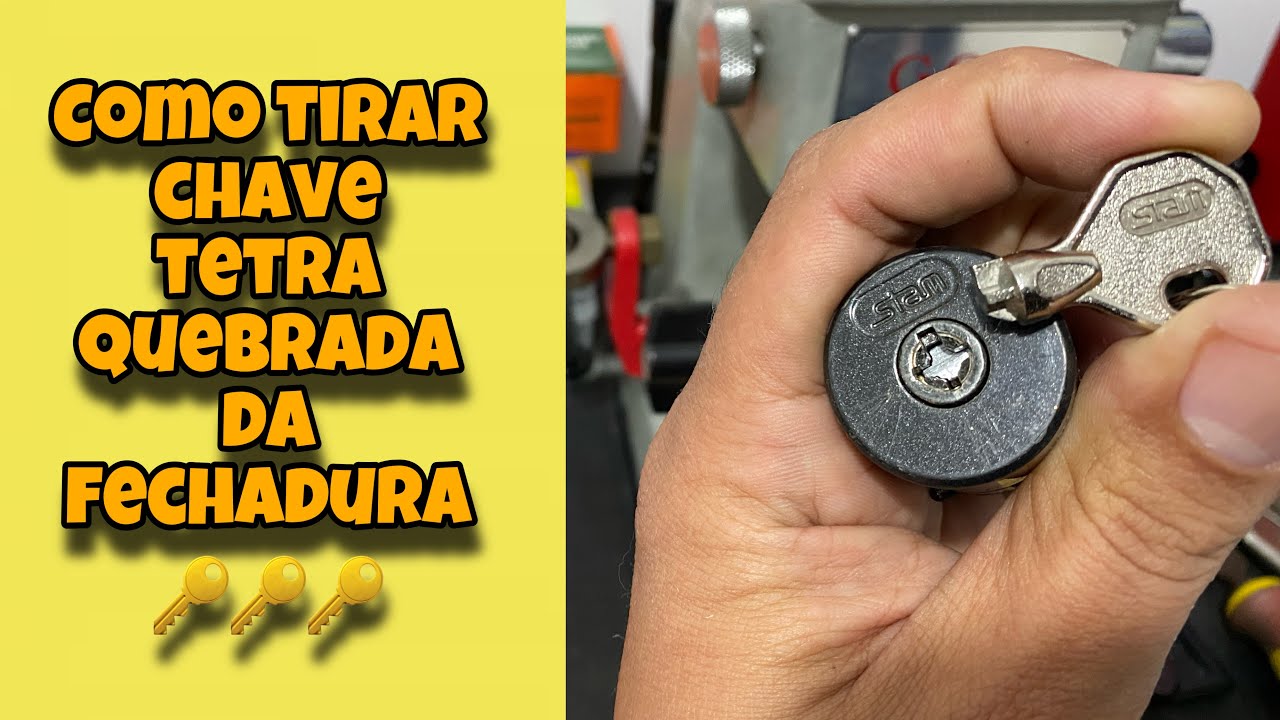 Como tirar chave tetra quebrada da fechadura !!! - YouTube