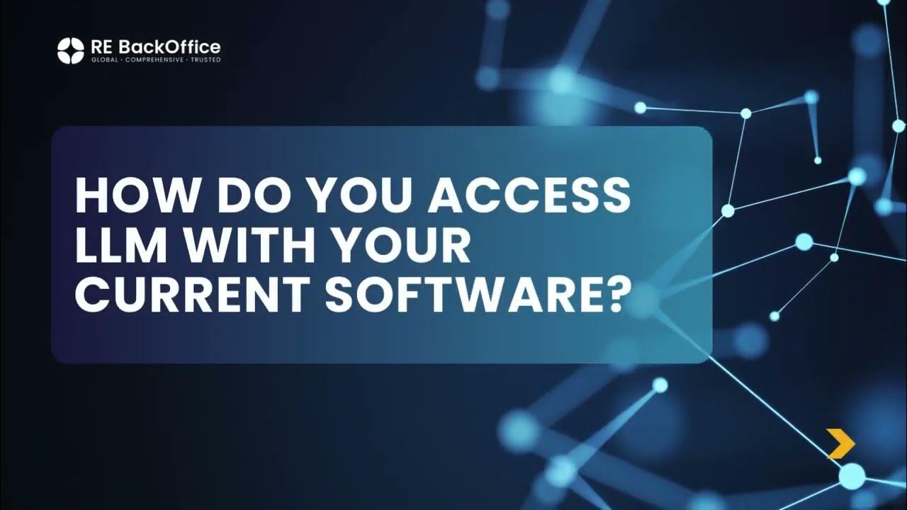 How do you access LLM with your current software? - YouTube