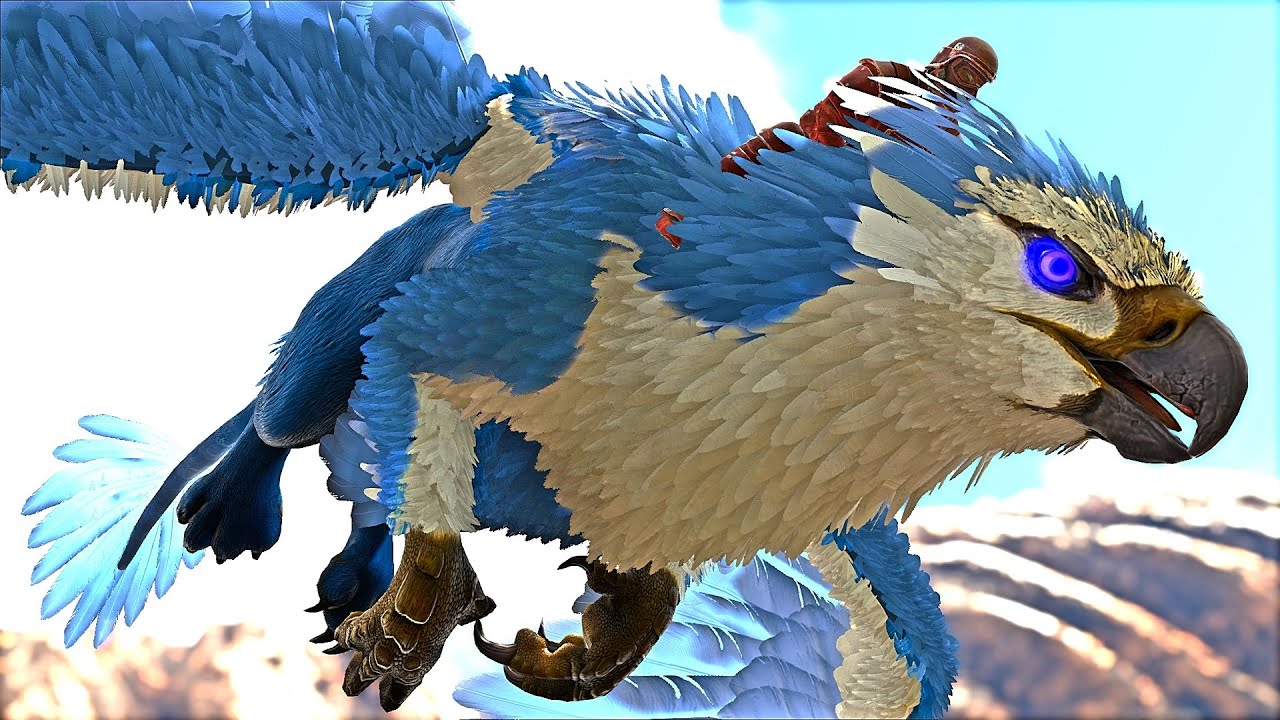 DOMEI O MAJESTOSO SNOW GRIFFIN E VOU... (SUPER MODDED) ARK SURVIVAL ...