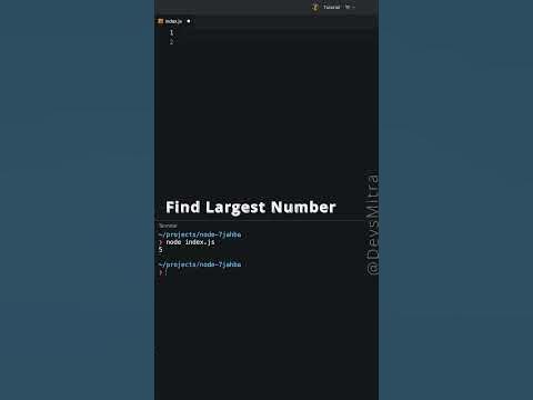 Javascript: Interview Question find largest number - YouTube