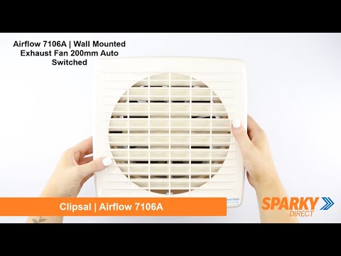 Clipsal Airflow 7106A | Wall Mounted Exhaust Fan 200mm Auto Switched ...
