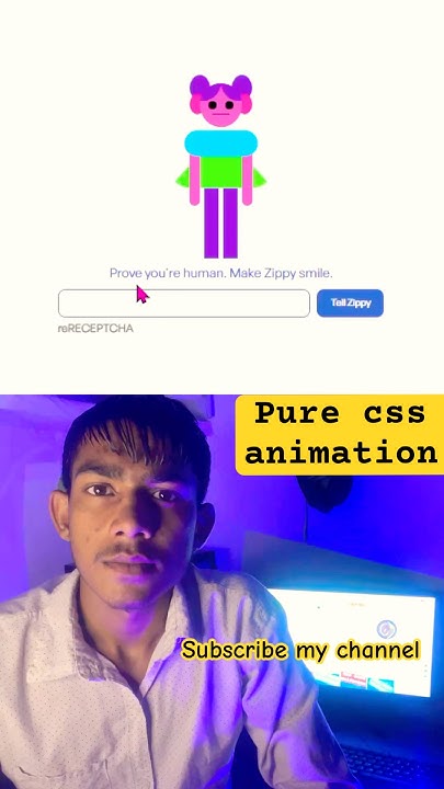 Make Zippy Smile CAPTCHA CSS Animation #coding#cssanimation #animation #ytshorts #shorts# ...
