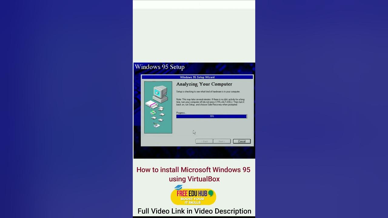 How to install Microsoft Windows 95 using VirtualBox - ACTUAL INSTALLATION #freeeducation # ...