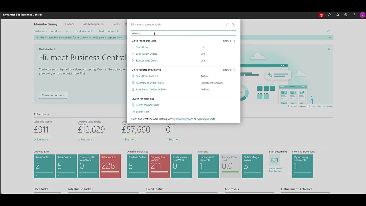 Microsoft Dynamics 365 Business Central - Manufacturing module and warehouse module with bins ...