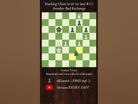 Hacking Chess #111 - Don't Exchange #chessshorts #chessvideos #chesslovers #chess #shorts - YouTube