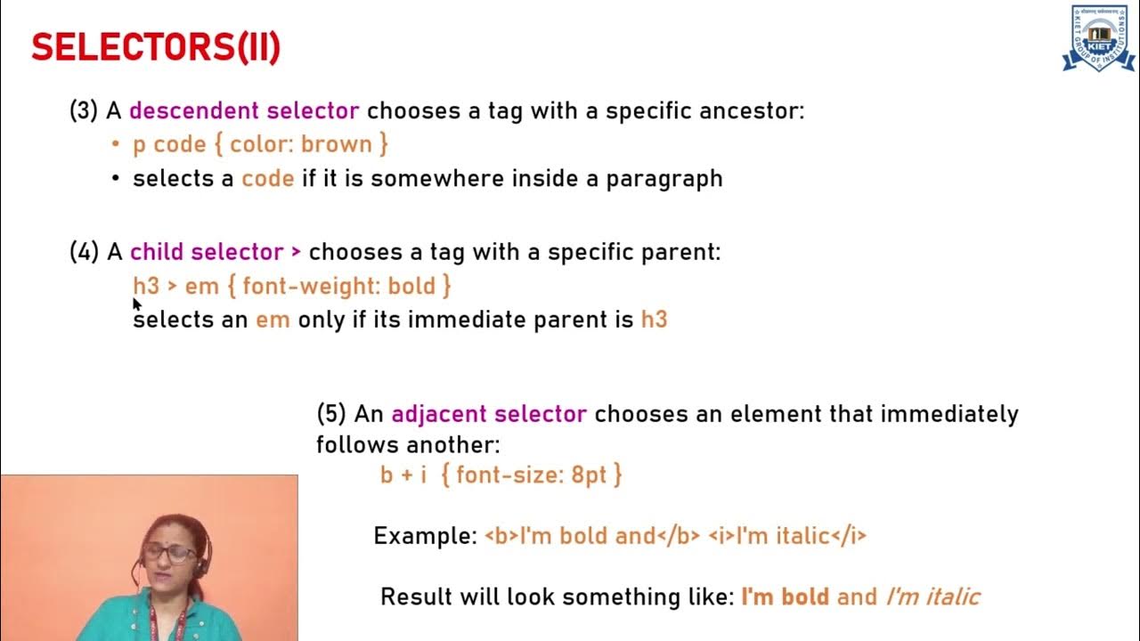 L - 8 | Unit - 2 | ADDING CSS,PSEUDO CLASSES AND PSEUDO ELEMENTS | Web ...
