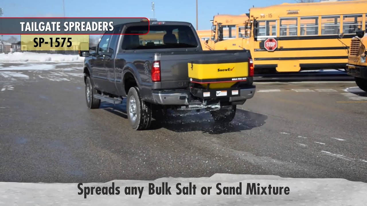SnowEx SP-1575 salt and grit spreader - YouTube