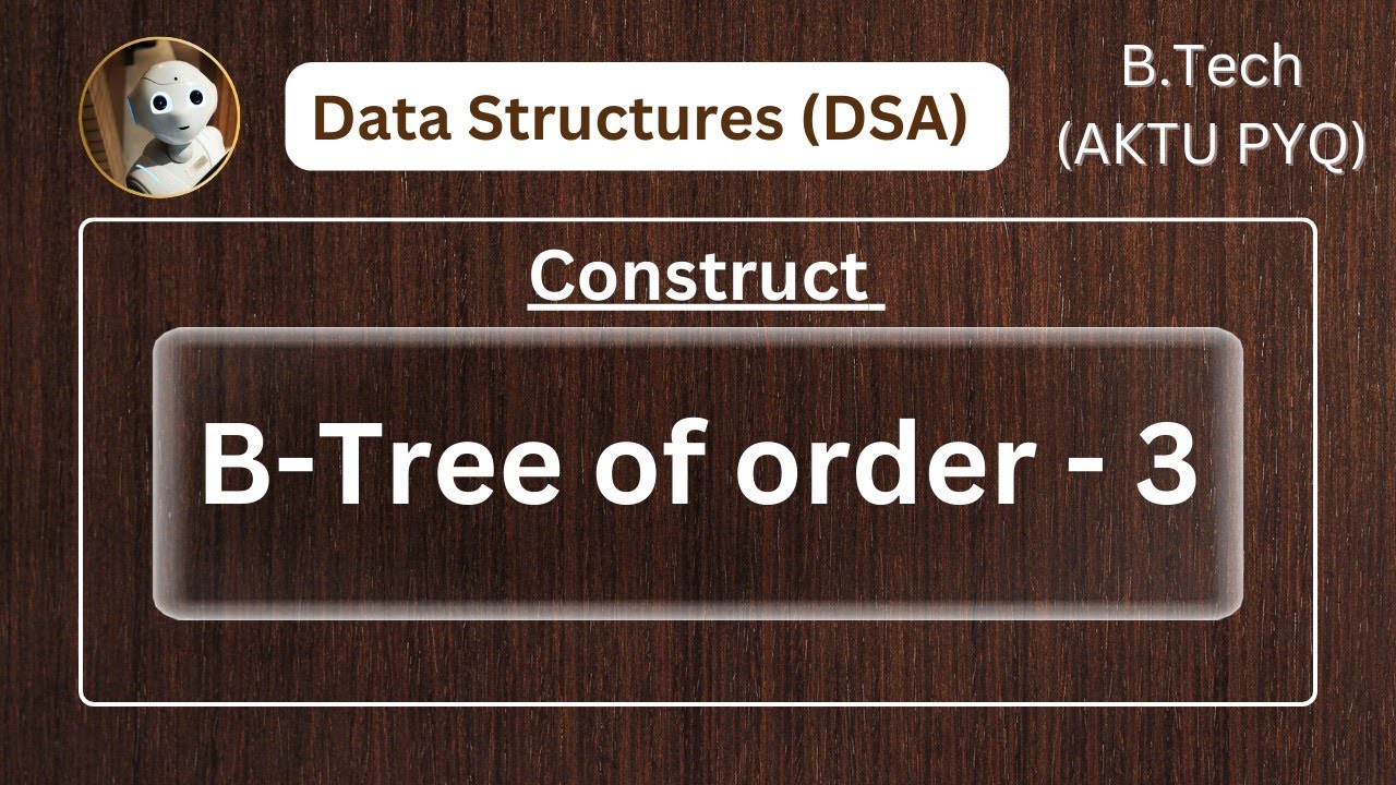 7 How To Construct A B tree Of Order 3 AKTU Question 7 How To Construct A B tree Of Order 3 AKTU Question