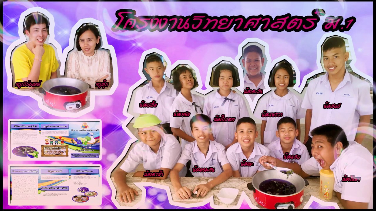 โครงงานวิทยาศาสตร์ น้ำยาเช็ดกระจกจากดอกอัญชันและมะกรูด Youtube