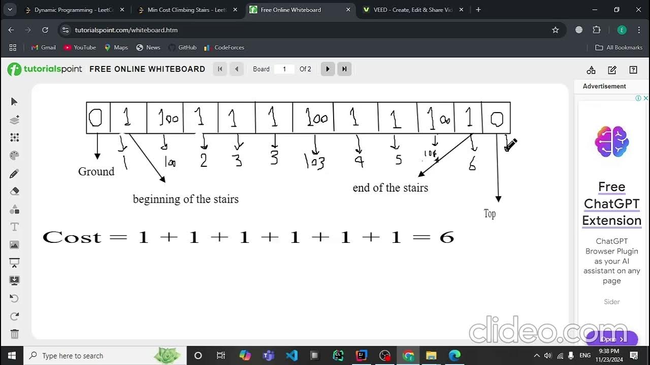 Min Cost Climping Stairs leetcode DP problem - YouTube