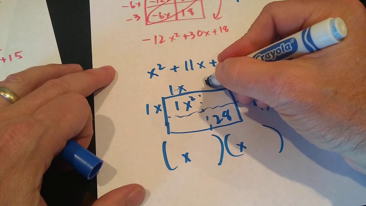 Factoring and distribution - area model - YouTube