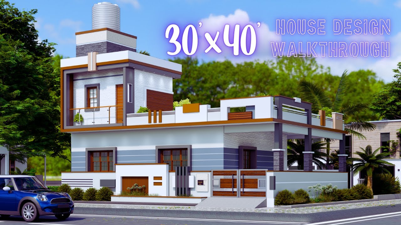 "Elegant 30x40 House Design | 3D Elevation & Walkthrough" |TDH - YouTube