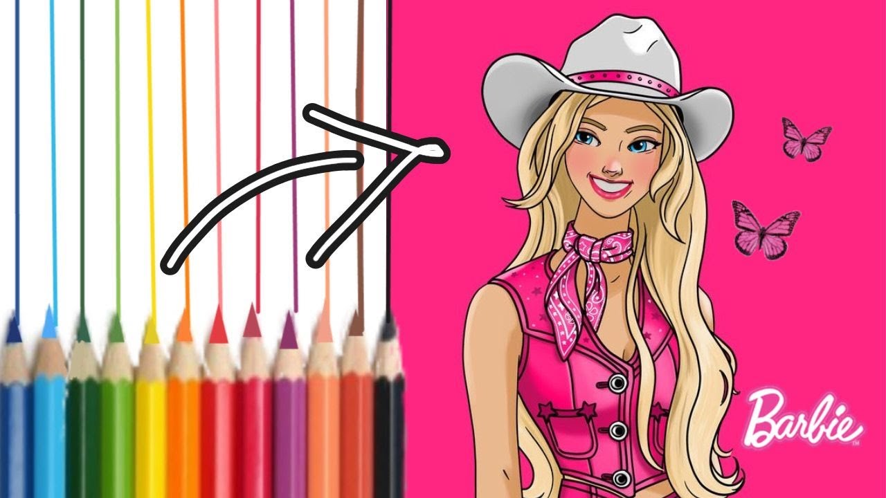 How to Draw Pretty Cowgirl Barbie | Easy DIY - YouTube