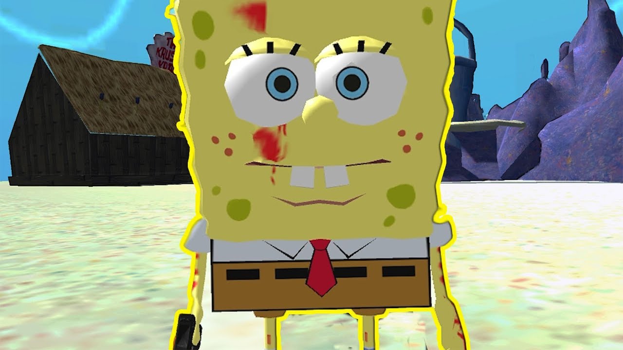 SpongeGlock SquarePants試玩：槍擊派大星全家之血腥魔改海綿寶寶｜樓上的老張 - YouTube