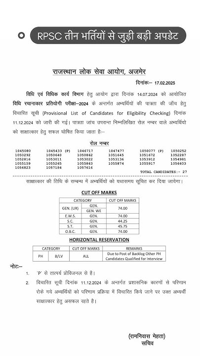 RPSC Big Updates | RAS Post Increase | Programmer 2024 | Vidhi ...