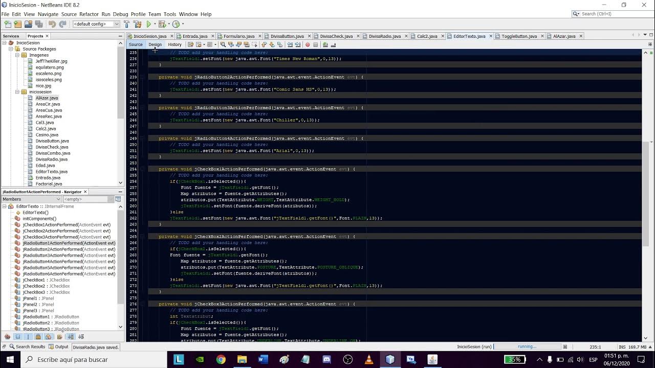Como hacer un editor de texto y una lampara en Netbeans - java + ejercicios - YouTube
