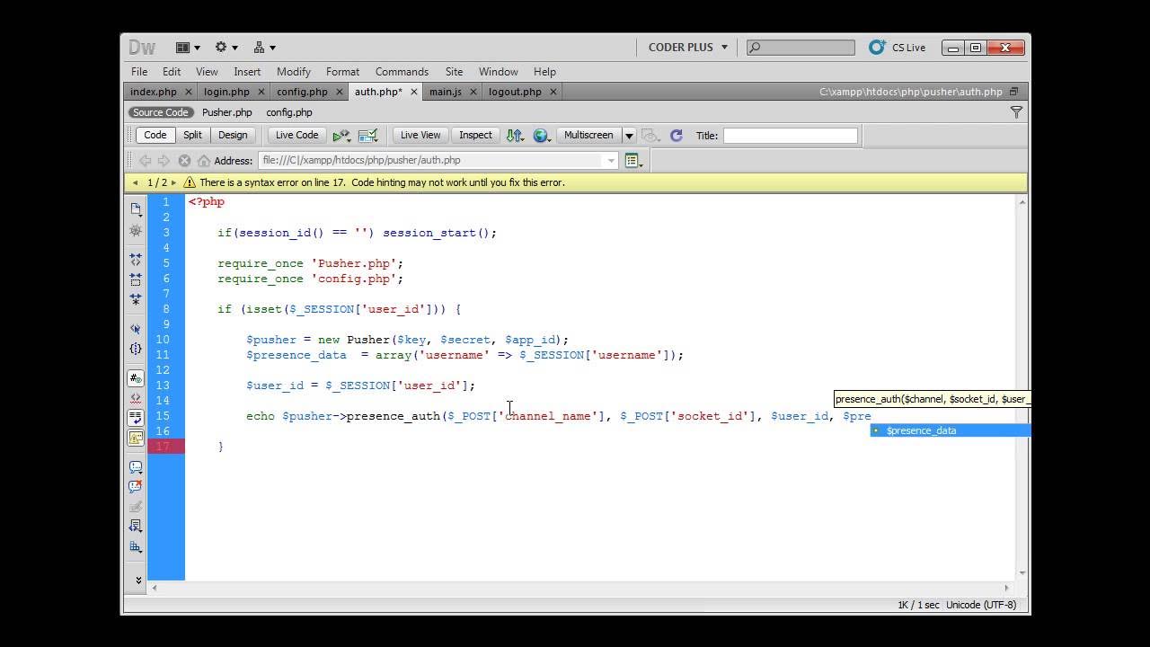 Online users script using PHP and WebSockets [Part 3] - YouTube