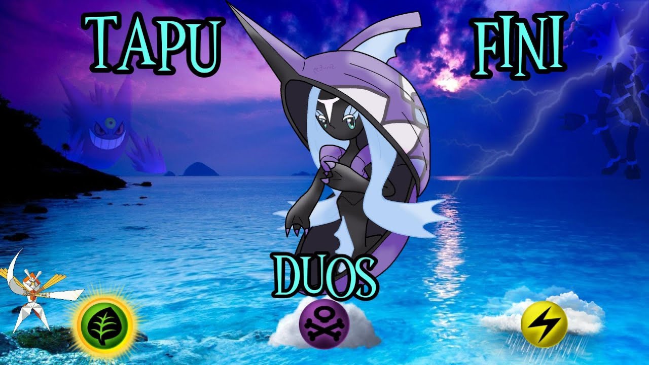 TAPU FINI RAID DUO x4, ALL CHARGED MOVES, ALL EFFECTIVE TYPES #pokemon ...