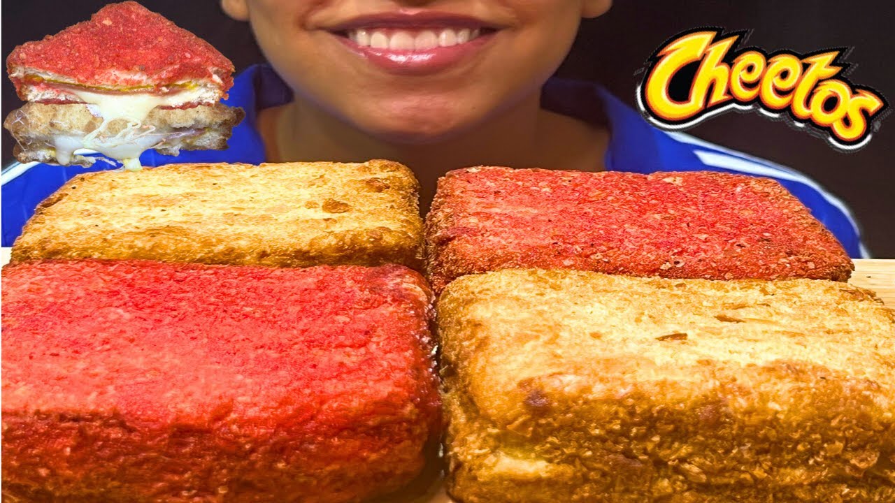 ASMR HOT CHEETOS MOZZARELLA GARLIC TOAST MUKBANG CRUNCHY EATING SOUNDS ...